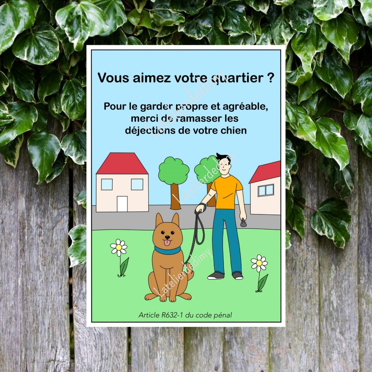 Affiche ramassage crottes de chiens à télécharger et à imprimer - L ...