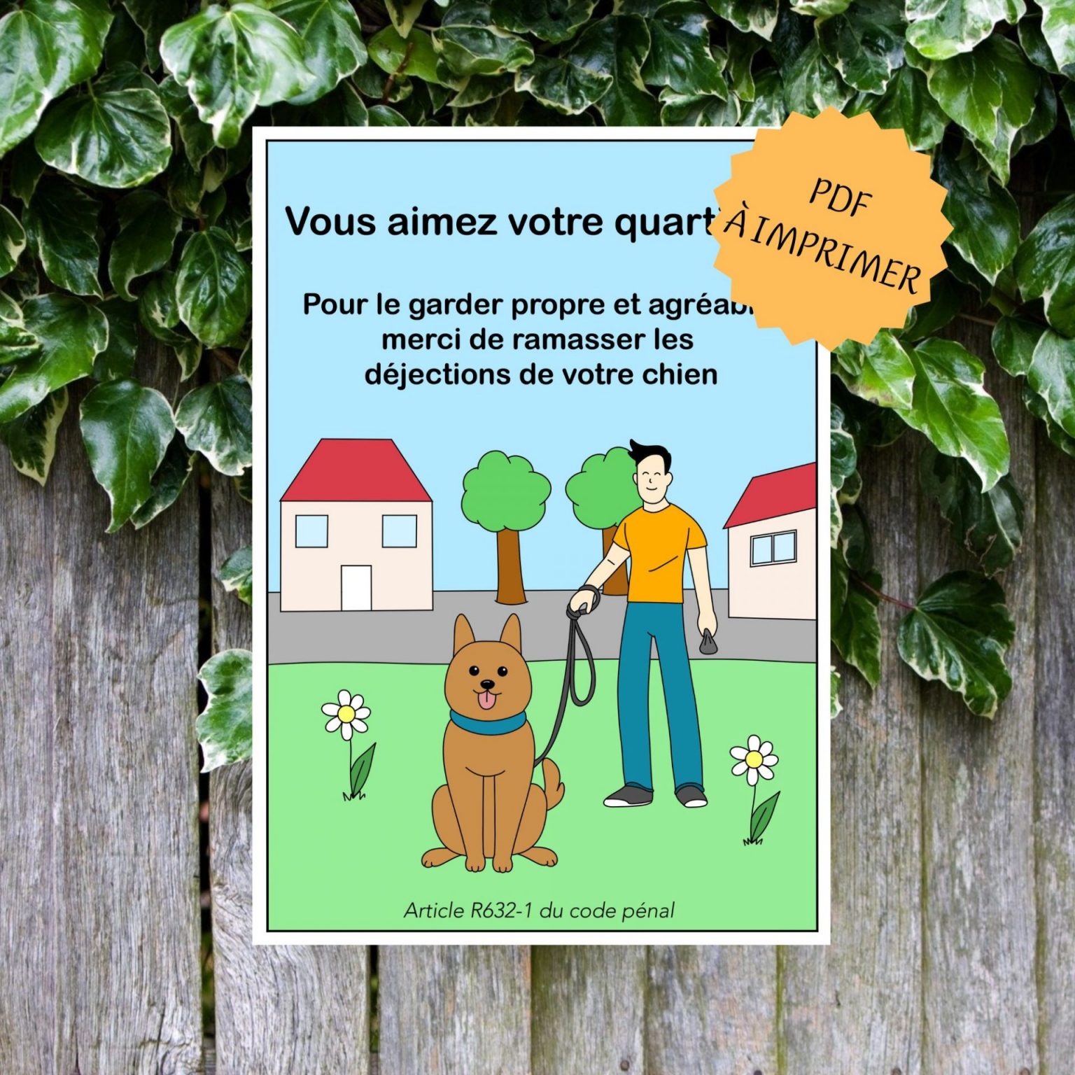Affiche ramassage crottes de chiens à télécharger et à imprimer - L ...